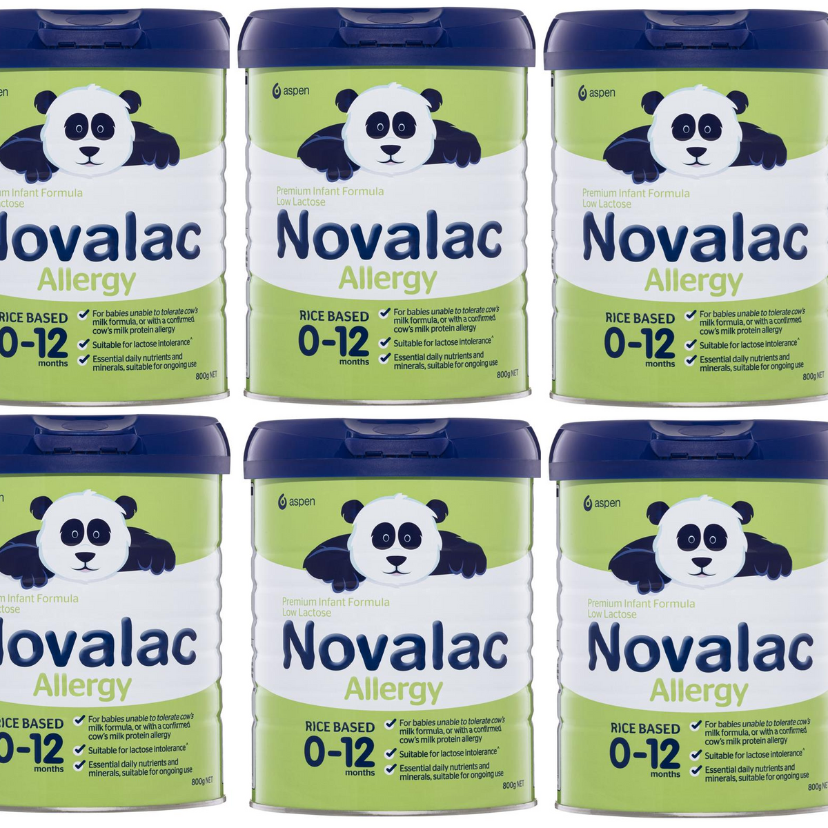 Novalac Allergy Infant Formula Rice Based 0-12 Months 800g x 6 BUNDLE ...