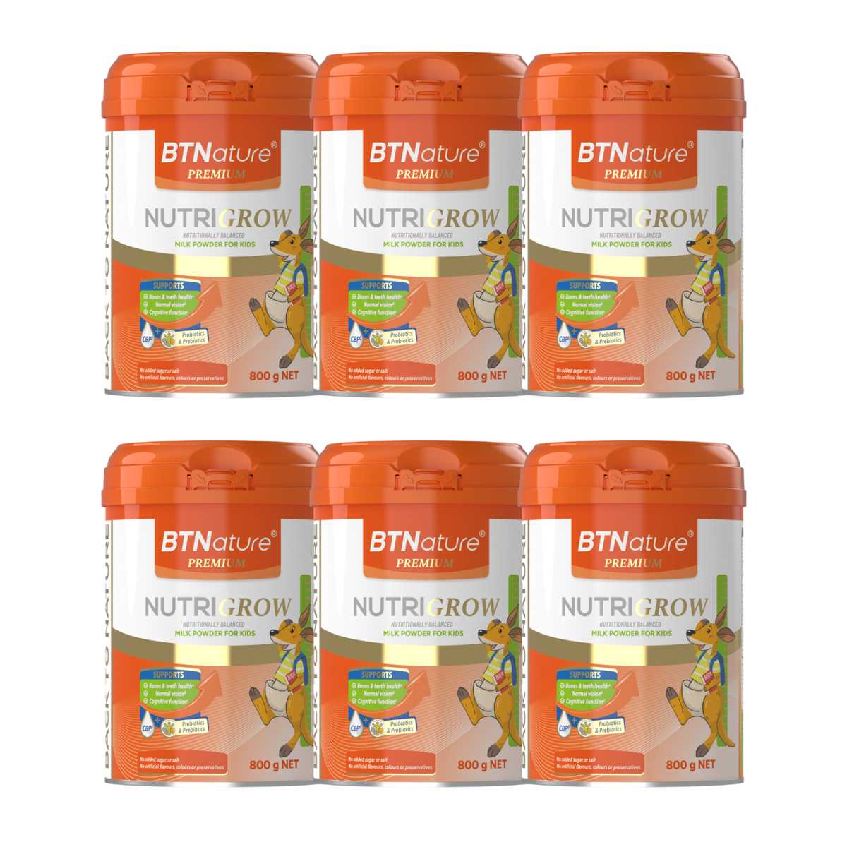 BTNature Kids Nutrigrow Milk Powder 800g X 6 BUNDLE [FREE SHIPPING ...