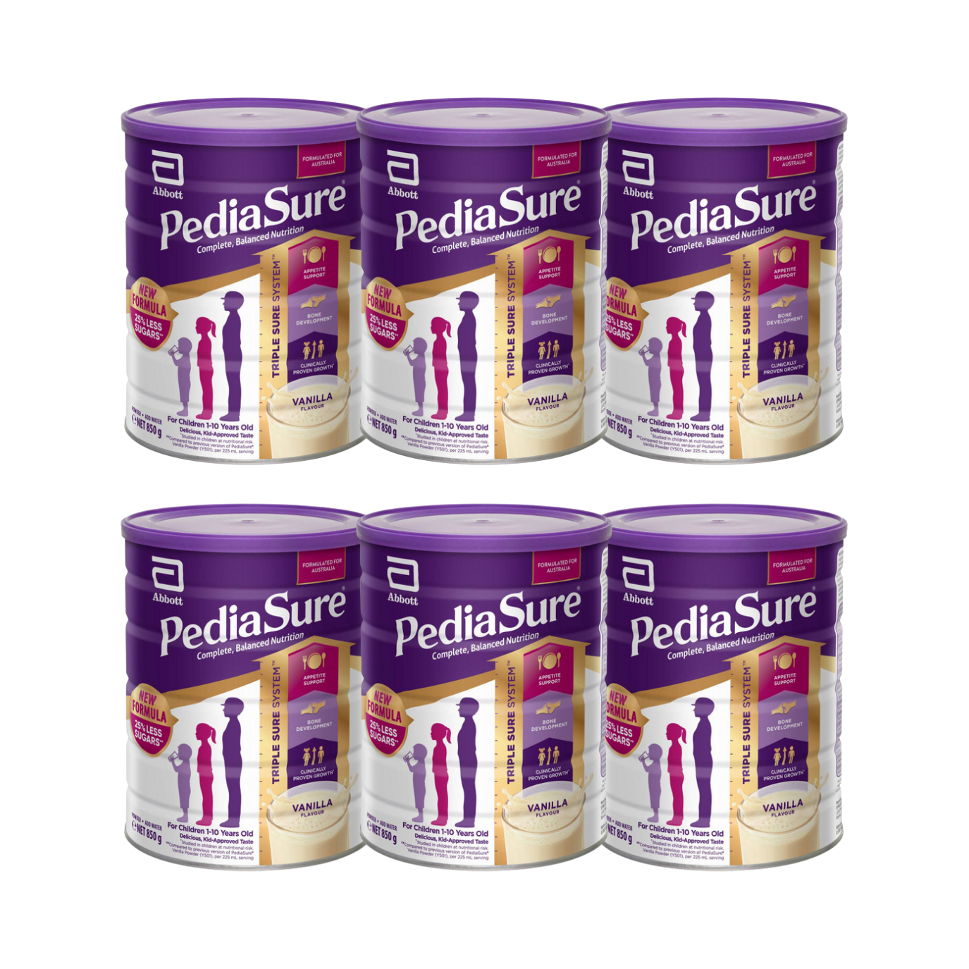 PediaSure Powder Vanilla 850g X 6 BUNDLE (EXP: 1/04/2026) – Regents Park Pharmacy ONLINE
