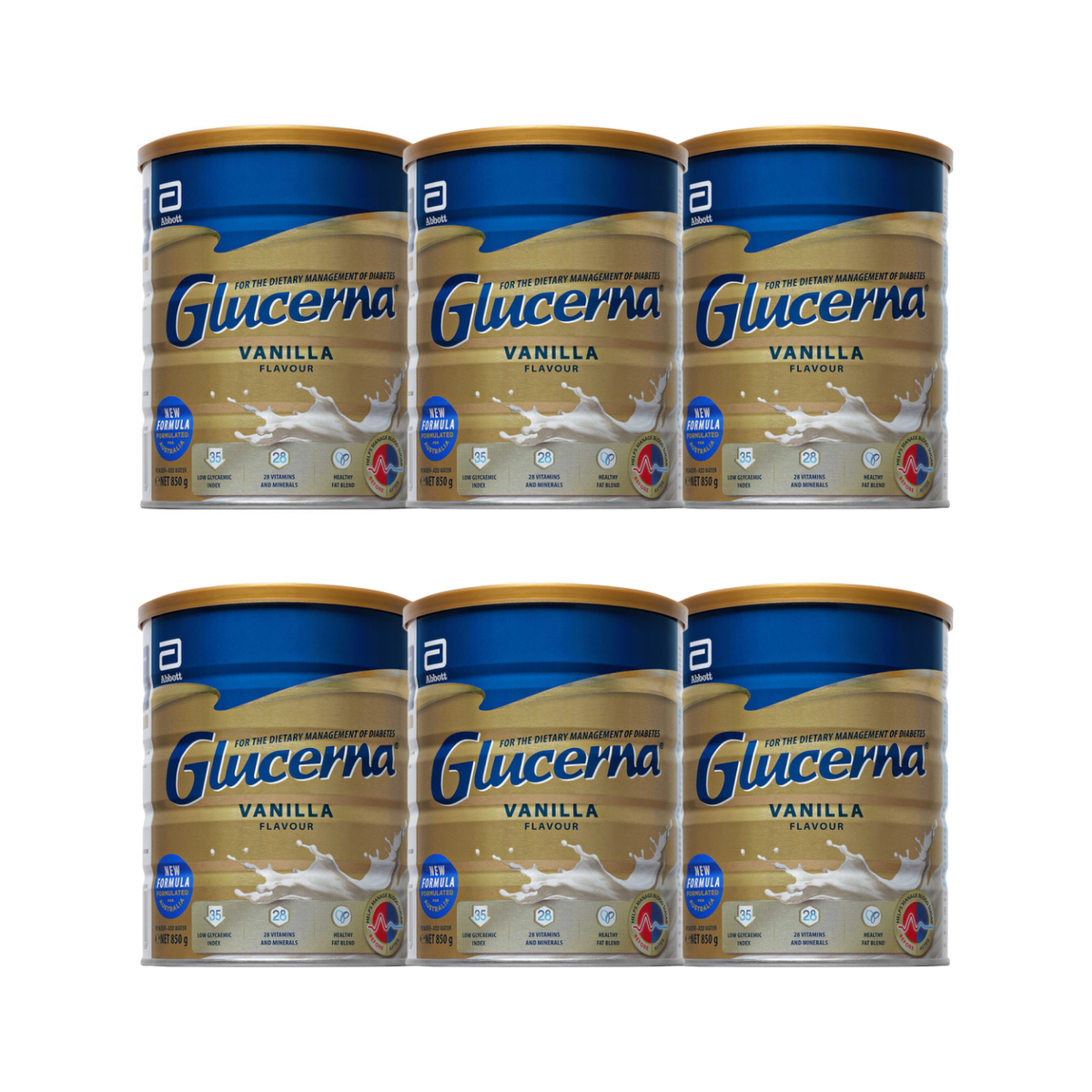 Glucerna Powder Vanilla 850g X 6 BUNDLE – Regents Park Pharmacy ONLINE