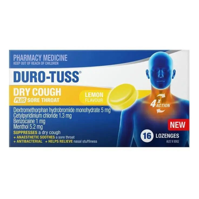 Duro-Tuss Relief Dry Cough Lemon 16 Lozenges (S2) – Regents Park ...