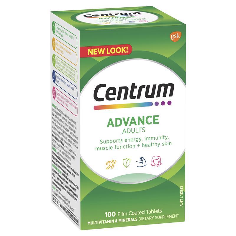 Centrum Advance Adults 100 Tablets – Regents Park Pharmacy ONLINE