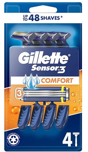 Gillette Sensor 3 Disposables Male 4 Pack – Regents Park Pharmacy ONLINE