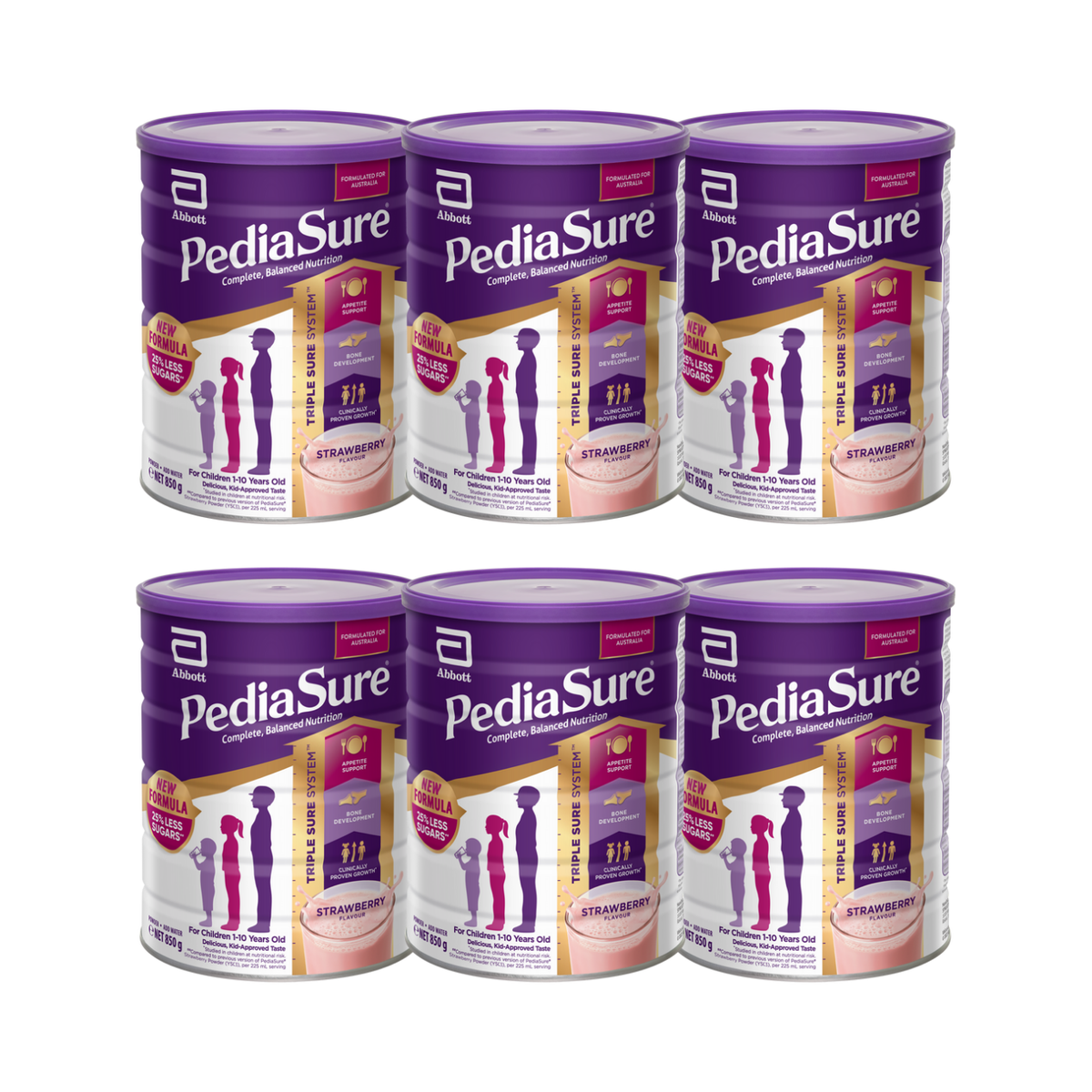 PediaSure Powder Strawberry 850g X 6 BUNDLE (EXP: 30/09/2025) – Regents ...
