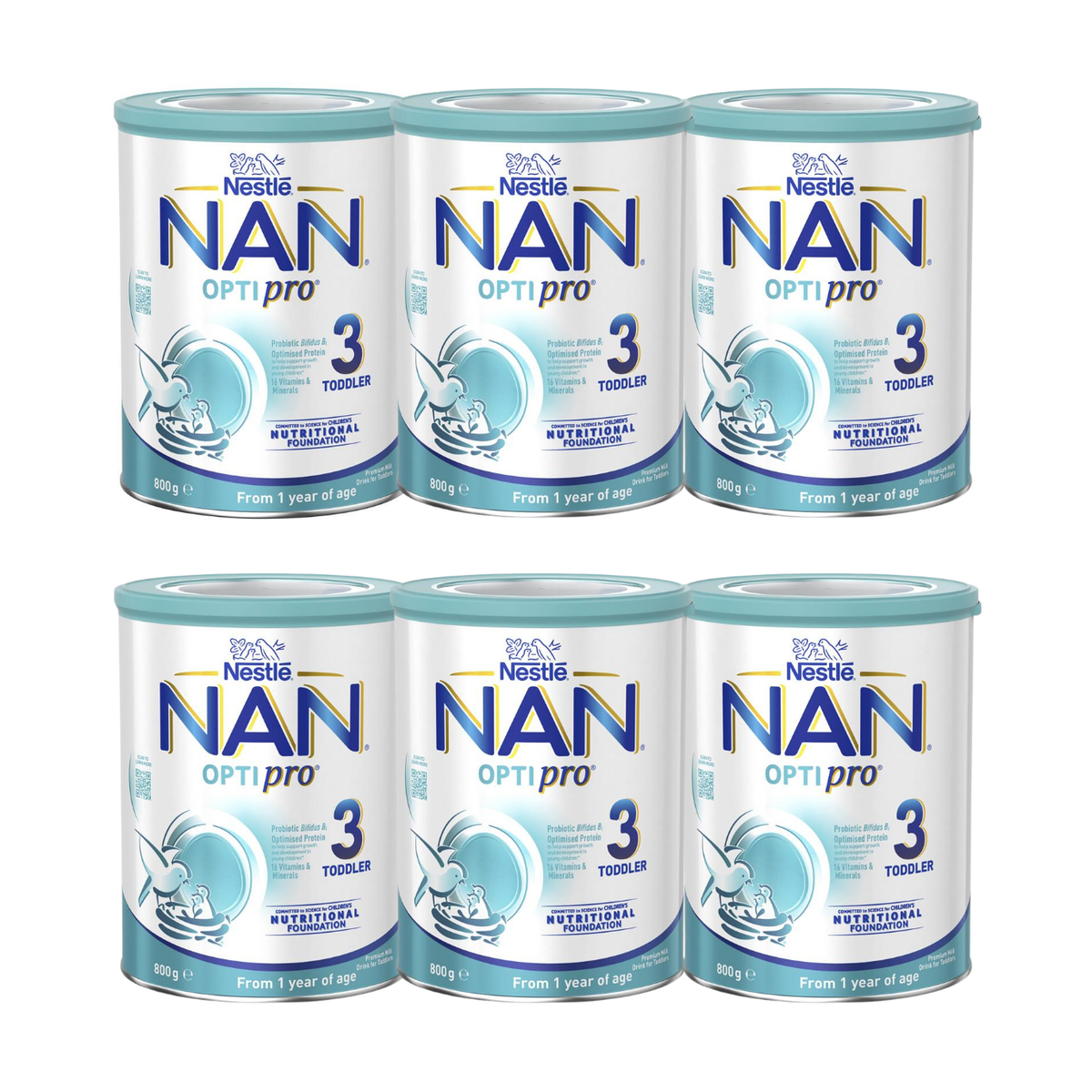 Nestle NAN Opti Pro Toddler Milk Drink Stage 3 800g X 6 BUNDLE ...