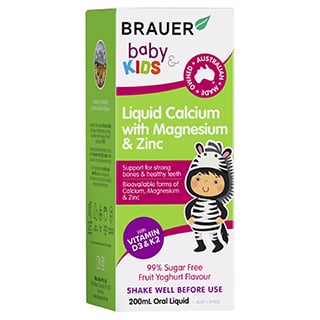 Brauer Baby & Kids Liquid Calcium with Magnesium & Zinc 200ml – Regents ...
