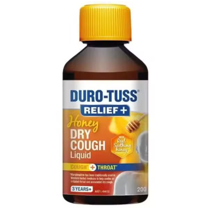 Duro-Tuss Relief Dry Cough Liquid Honey Flavour 200mL – Regents Park ...