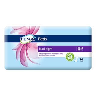 Tena Pads Maxi Night 6.5 Drops 14 Pads – Regents Park Pharmacy ONLINE