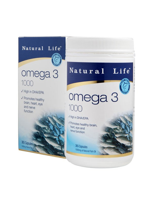Natural Life Omega 3 1000MG 365 Capsules – Regents Park Pharmacy ONLINE